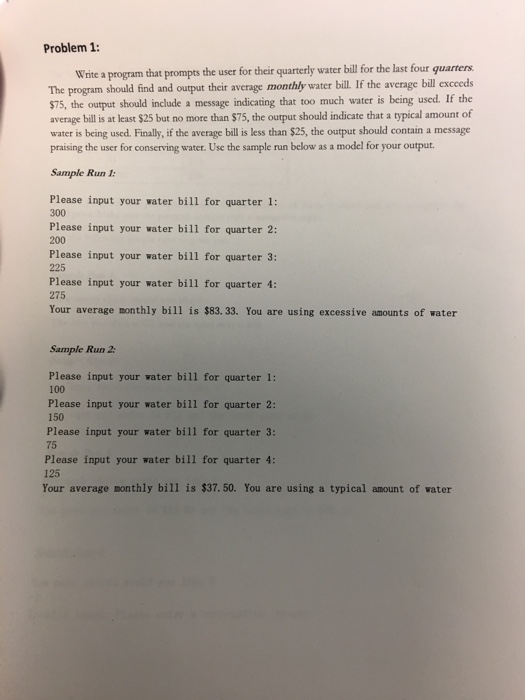 Solved Write a program that prompts the user for their | Chegg.com
