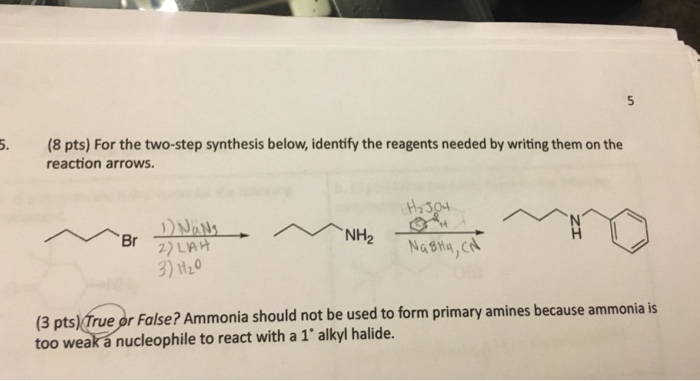 Solved For the two-step synthesis below, identify the | Chegg.com