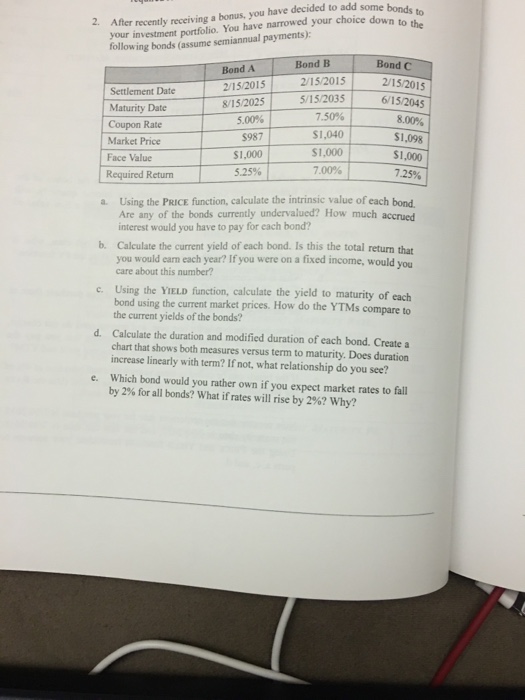 After recently receiving a bonus, you have decided to | Chegg.com