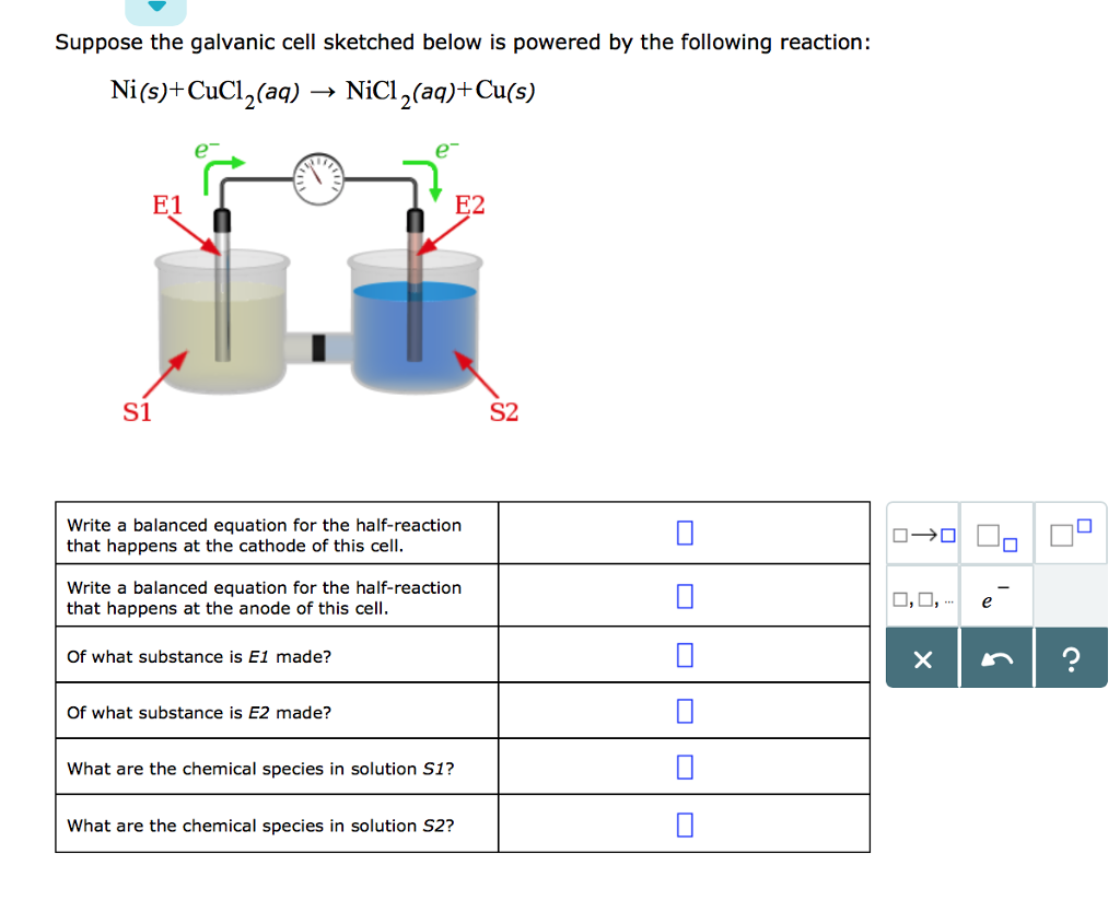 Solved Write balanced half-reactions for the following redox | Chegg.com