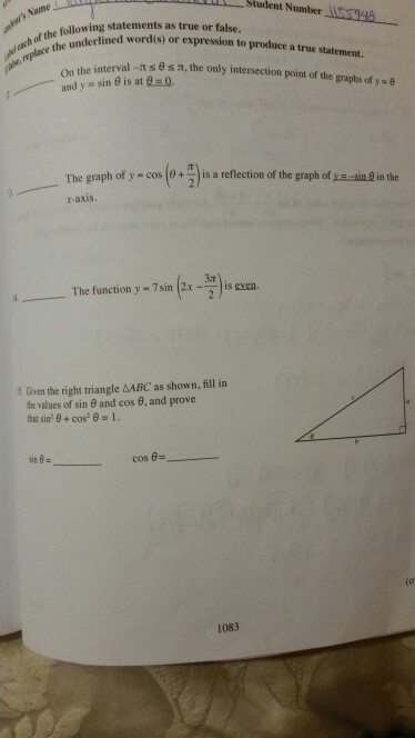 Solved Label the following as true or false. If false, | Chegg.com
