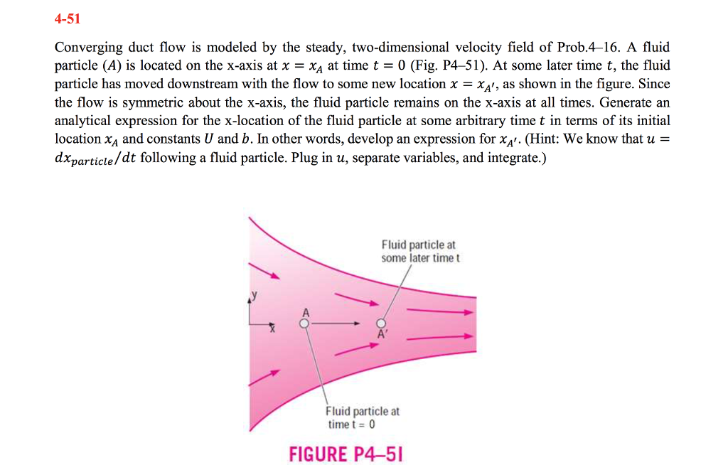 Solved 4-51 Converging duct flow is modeled by the steady, | Chegg.com