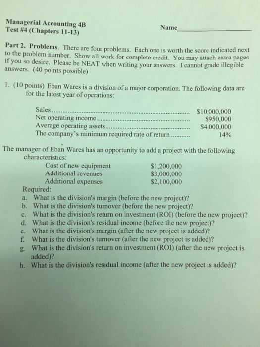 Solved There are four problems. Each one is worth the score | Chegg.com