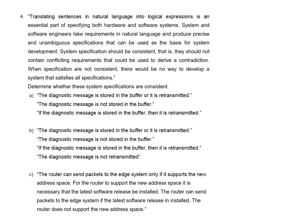 Solved Translating Sentences In Natural Language Into 