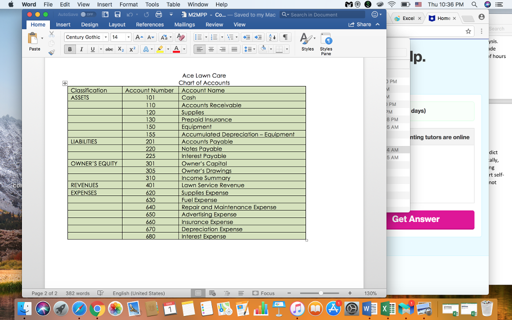 Word File Edit View Insert Format Tools Table Window | Chegg.com