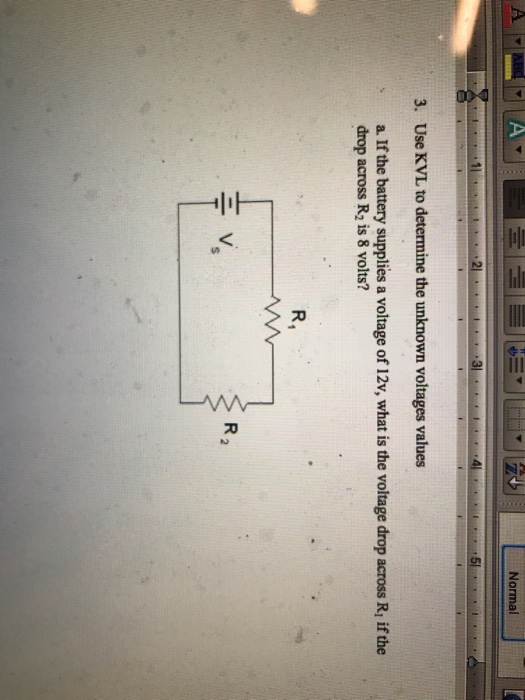 Solved Use KVL to determine the unknown voltages values If | Chegg.com