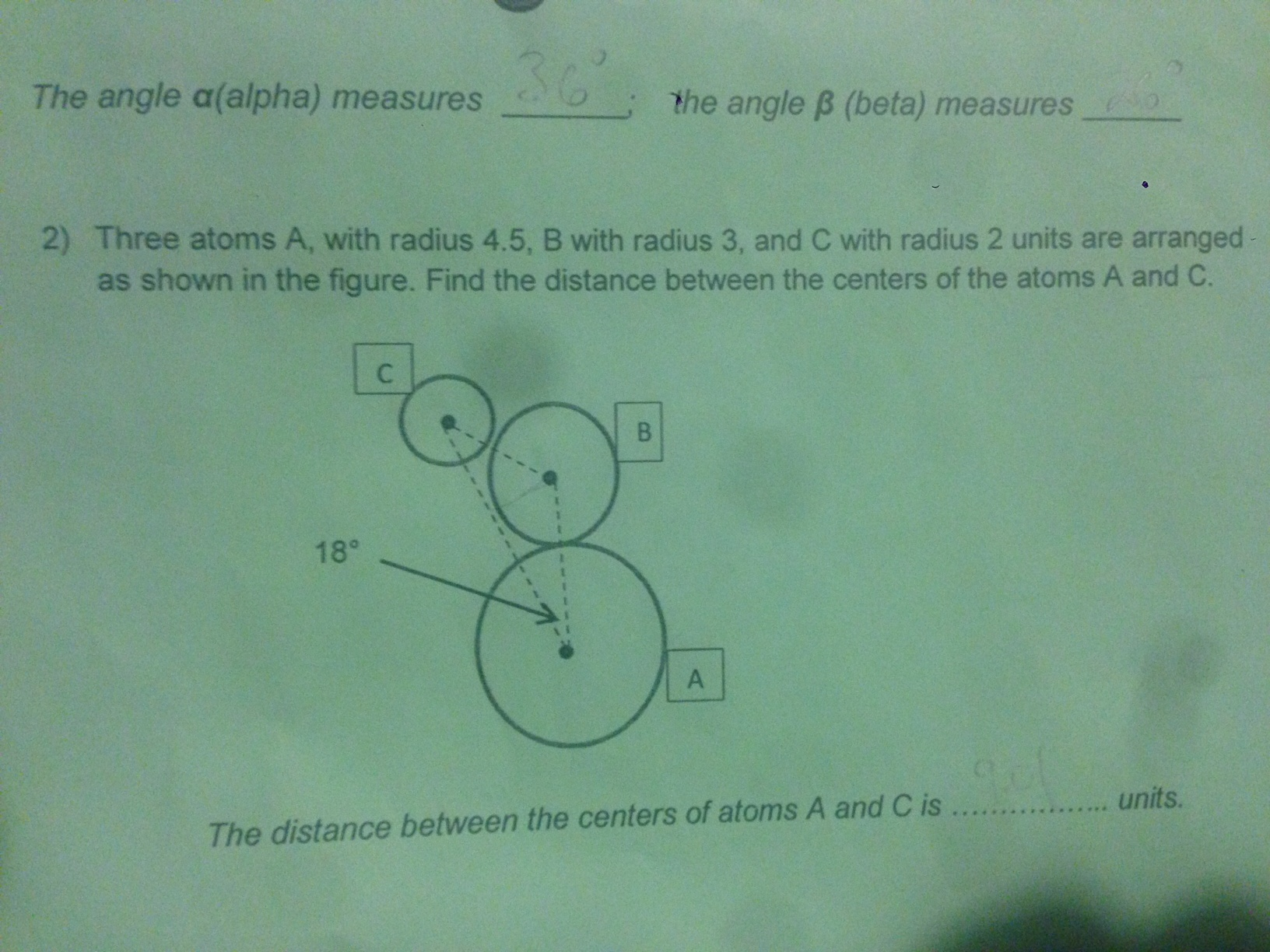 Solved The angle alpha (alpha) measures ; the angle beta | Chegg.com