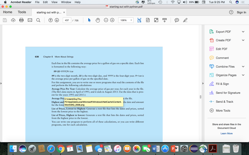 Solved Acrobat Reader File Edit View Window Help 6 - 1605 em | Chegg.com