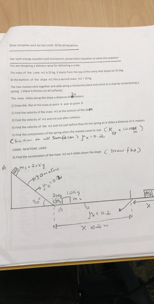 Solved Show complete work for full credit. Write all | Chegg.com