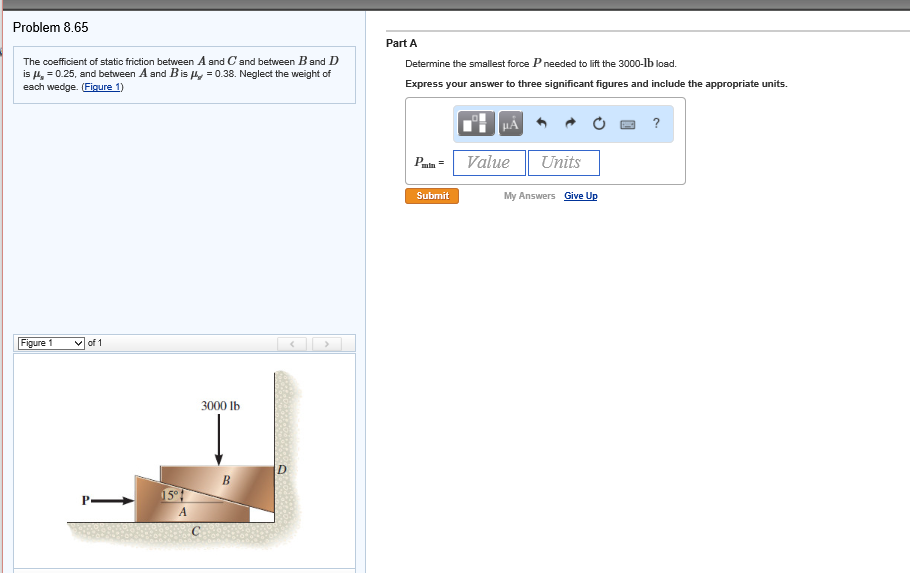 Solved The coefficient of static friction between A and C | Chegg.com
