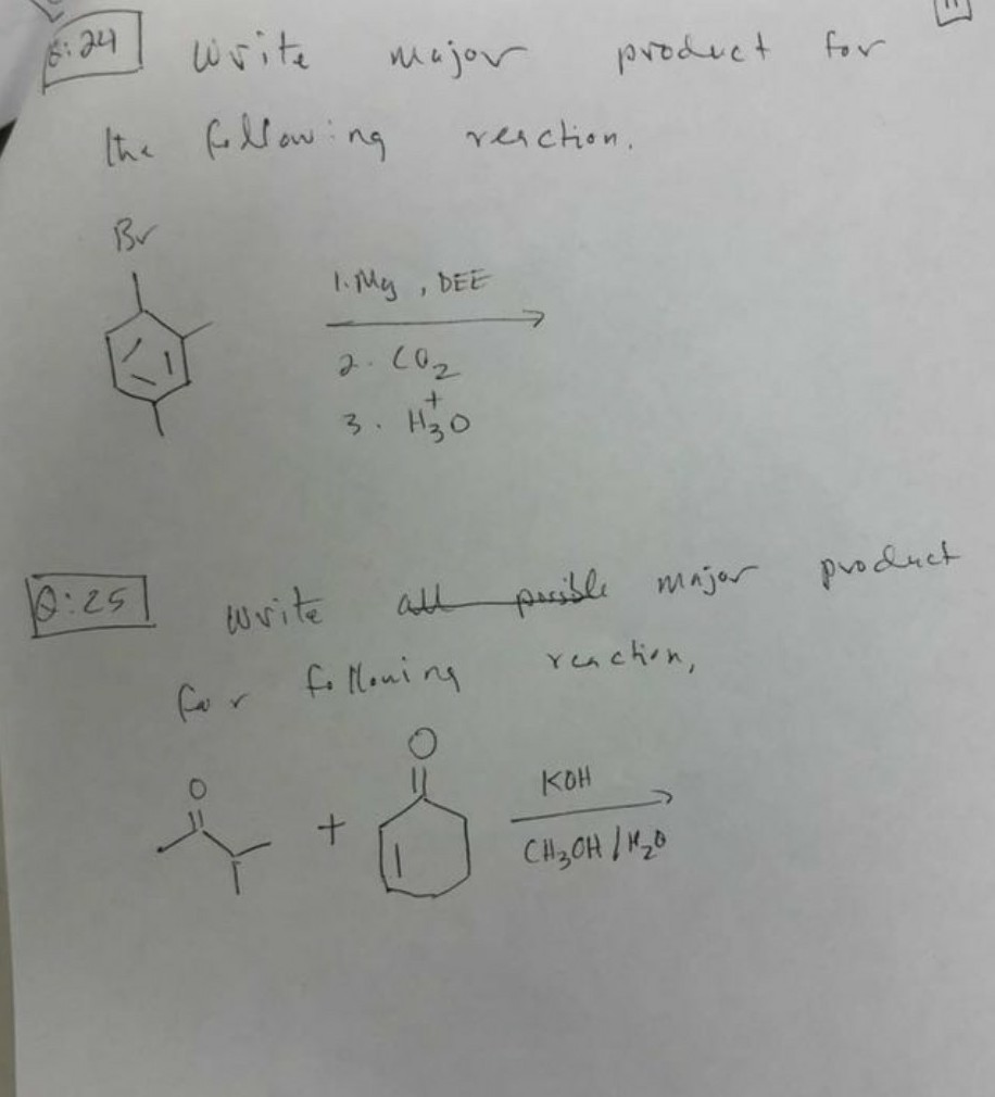 Solved : au) a Co ろ. H30 2 KOH | Chegg.com