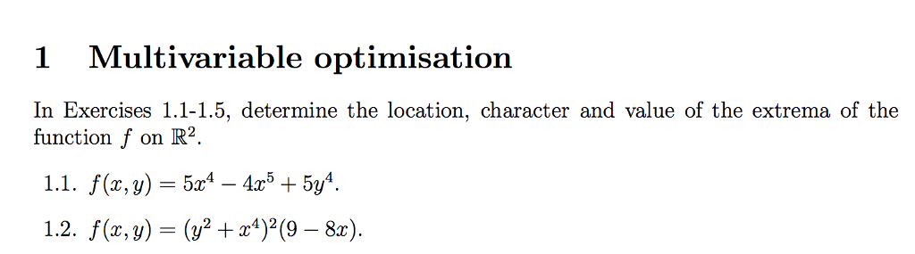 Solved Multivariable 1.1-1.5, determine the location, | Chegg.com