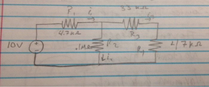 Solved Use Kirchhoff's laws to solve for currents i1-i3 and | Chegg.com
