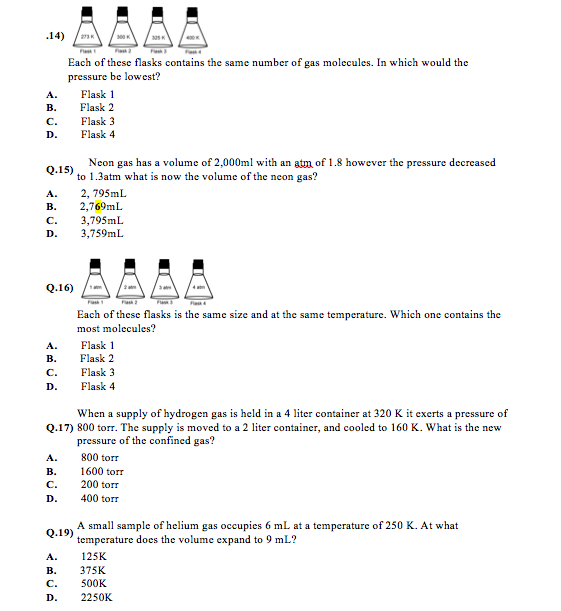 Solved Each of these flasks contains the same number of | Chegg.com