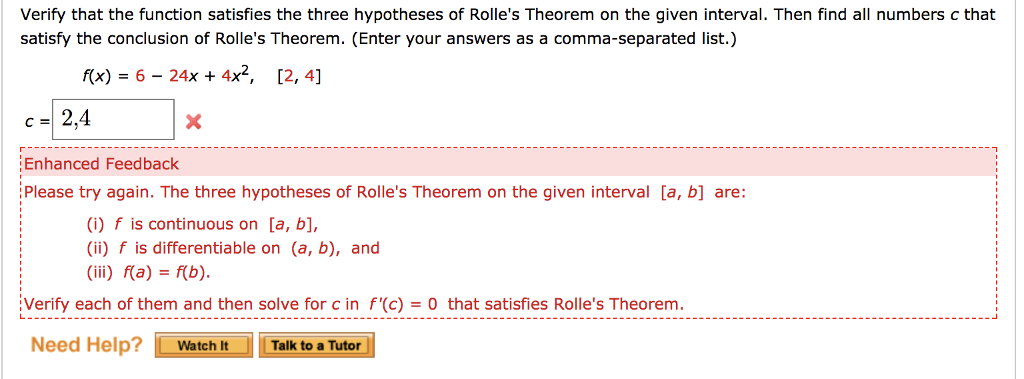 Solved Verify that the function satisfies the three | Chegg.com