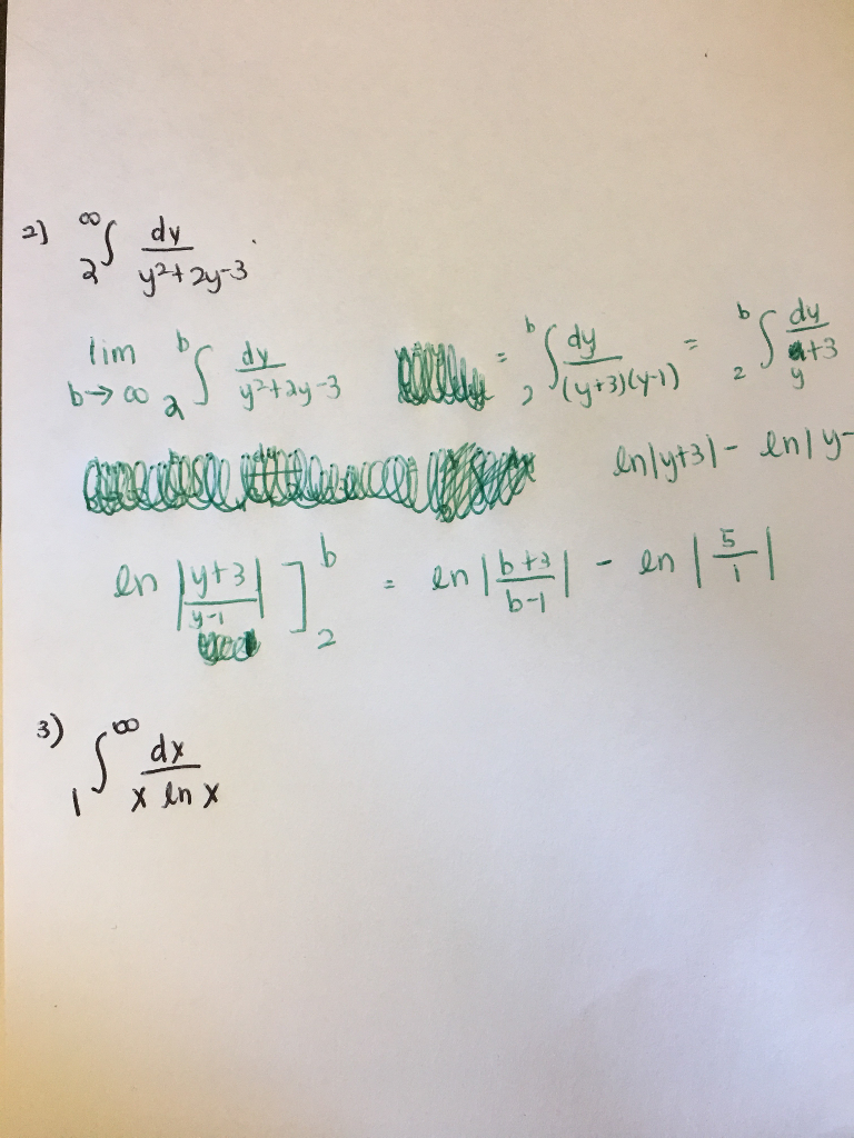 Solved Improper Integral HW Help Hey having a hard time with | Chegg.com