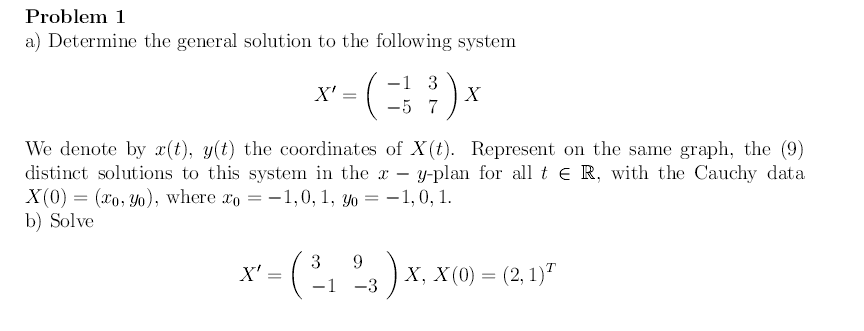 Solved Determine the general solution to the following | Chegg.com