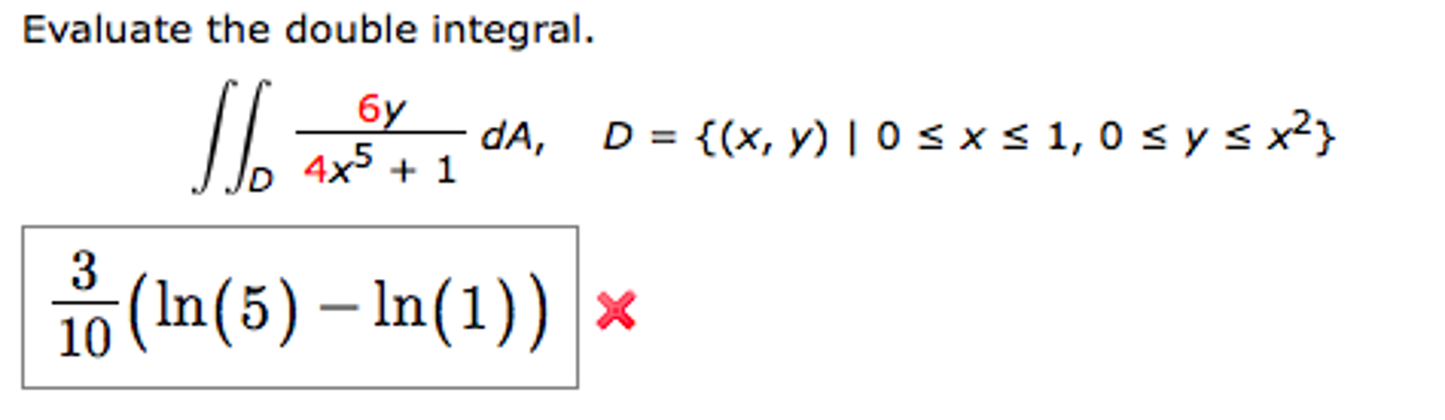 Solved Evaluate the double integral. integral integral_D | Chegg.com