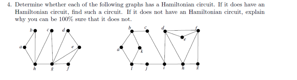 Solved 4. Determine whether each of the following graphs has | Chegg.com