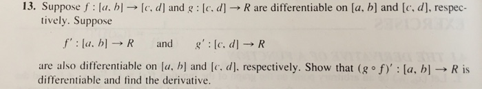 Solved Suppose f: [a, b] rightarrow [c, d] and g: [c, d] | Chegg.com