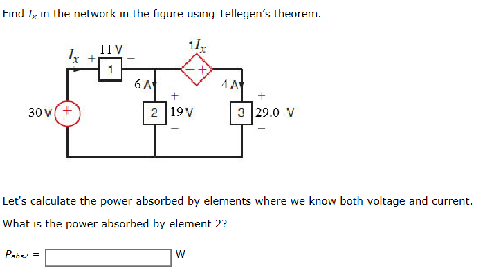 Solved Find I in the network in the figure using Tellegen's | Chegg.com