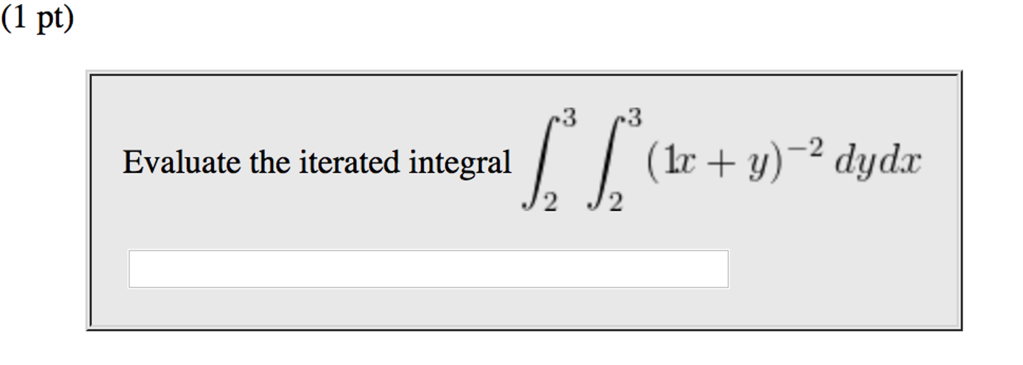 Solved Evaluate the iterated integral integral_2^3 | Chegg.com