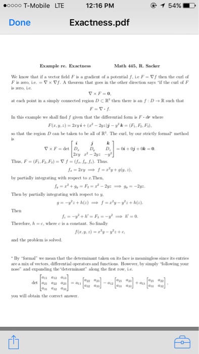 Solved We know that if a vector field F is a gradient of a | Chegg.com