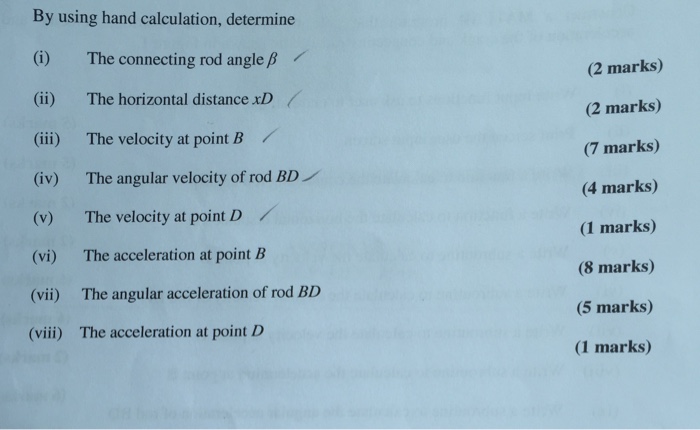 Solved To determine the position, velocity and acceleration | Chegg.com