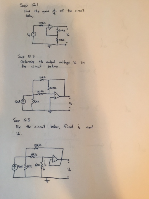 Solved Find the gain v0/vs of the circuit below. Determine | Chegg.com