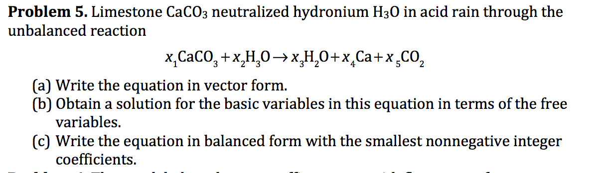 Solved Limestone CaCO_3 neutralized hydronium H_3O in acid | Chegg.com