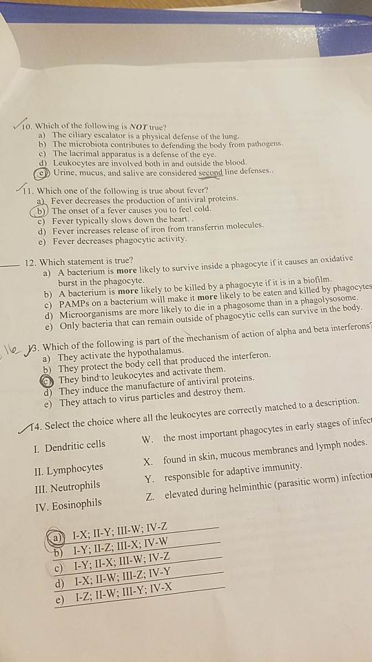 Solved 10. Which of the following is NOT true? a) The | Chegg.com