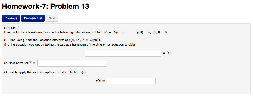 Solved Homework-7: Problem 13 Previous Problem List Next (10 | Chegg.com