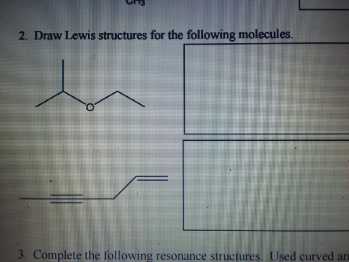 Solved Draw Lewis structures for the following molecules. | Chegg.com