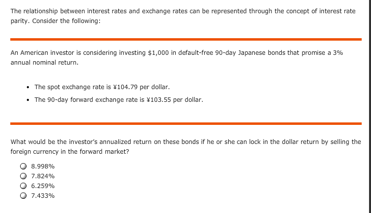 Solved The relationship between interest rates and exchange | Chegg.com