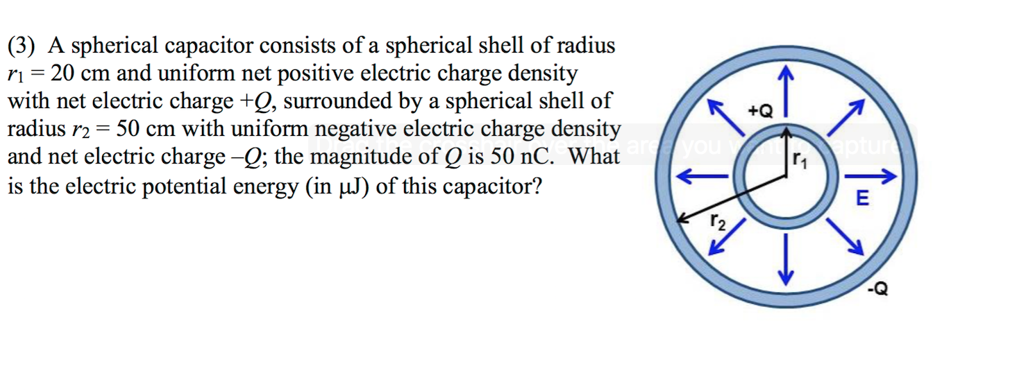 Solved: A Spherical Capacitor Consists Of A Spherical Shel... | Chegg.com