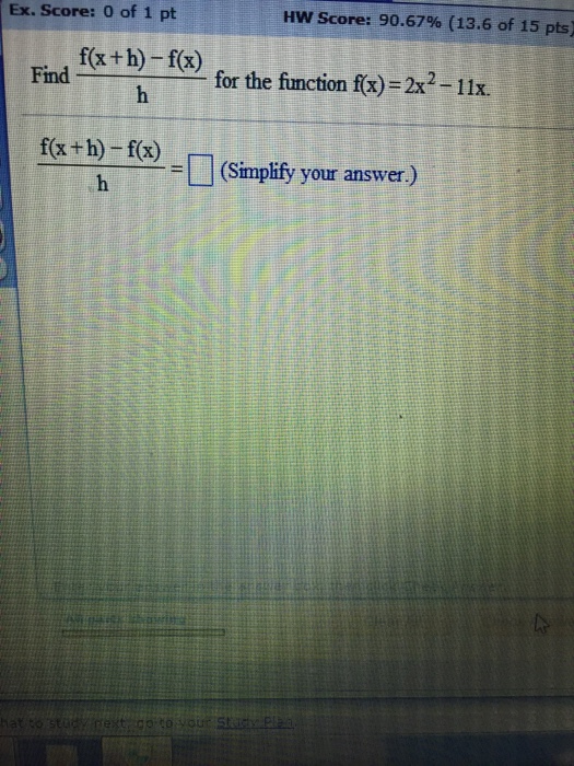 Solved Find f(x+h) ?f(x)/h for the function f(x) = 2x^2 | Chegg.com