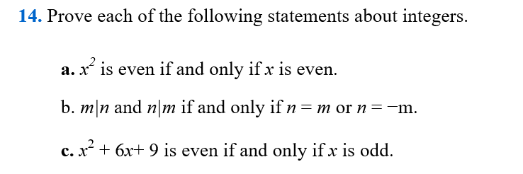 Solved 14. Prove each of the following statements about | Chegg.com
