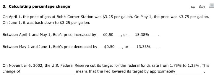 Solved 3. Calculating percentage change Aa Aa On April 1, | Chegg.com