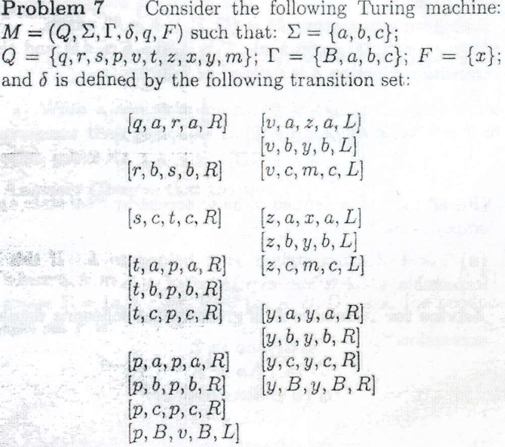 Solved Consider the following turing machine: Assume M is | Chegg.com