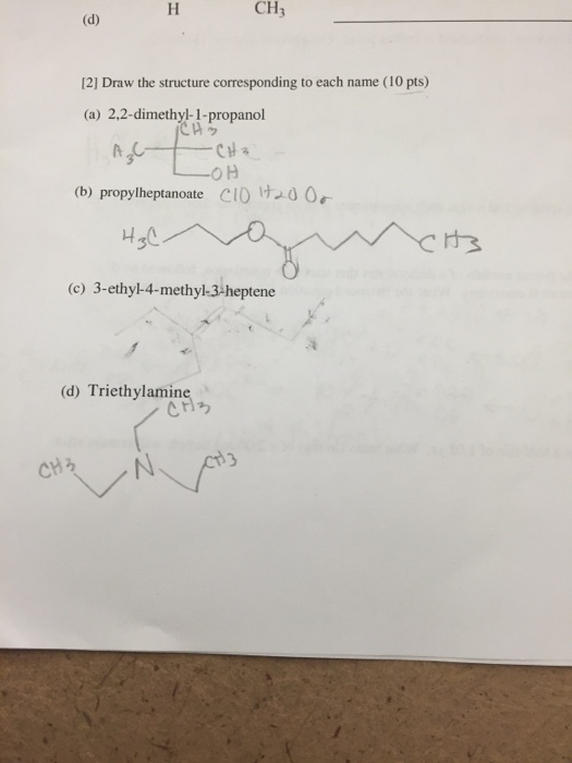 Solved Draw the structure corresponding to each name | Chegg.com