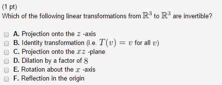 Solved (1 pt) The dot product of two vectors in R3 is | Chegg.com