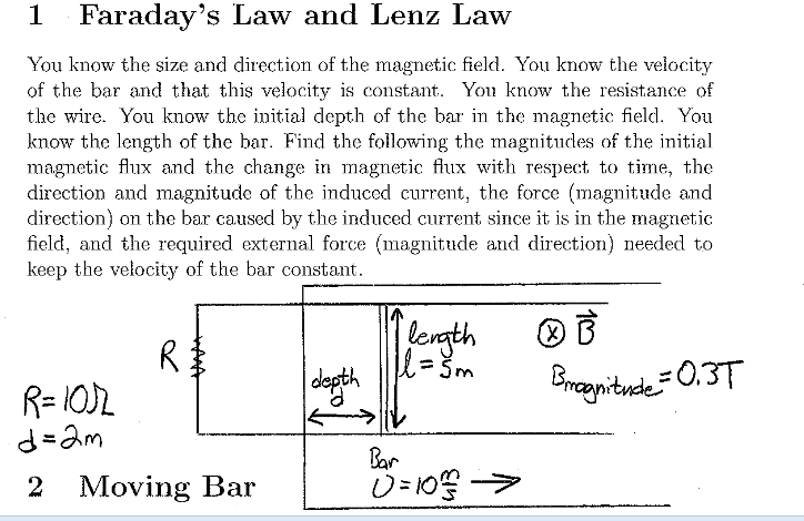 Solved Faraday's Law and Lenz Law You know the size, and | Chegg.com