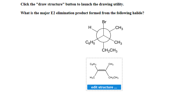 Solved What is the major E2 elimination product formed from | Chegg.com