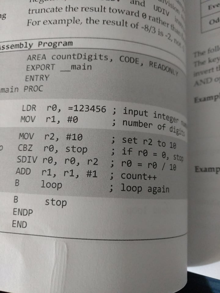 ; r2 = remainder 5, r1 ;r2 = r1-r3 * r6 Assembly | Chegg.com