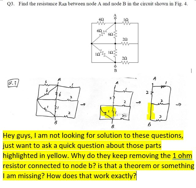 Solved Find the resistance RAB between node A and node B in | Chegg.com