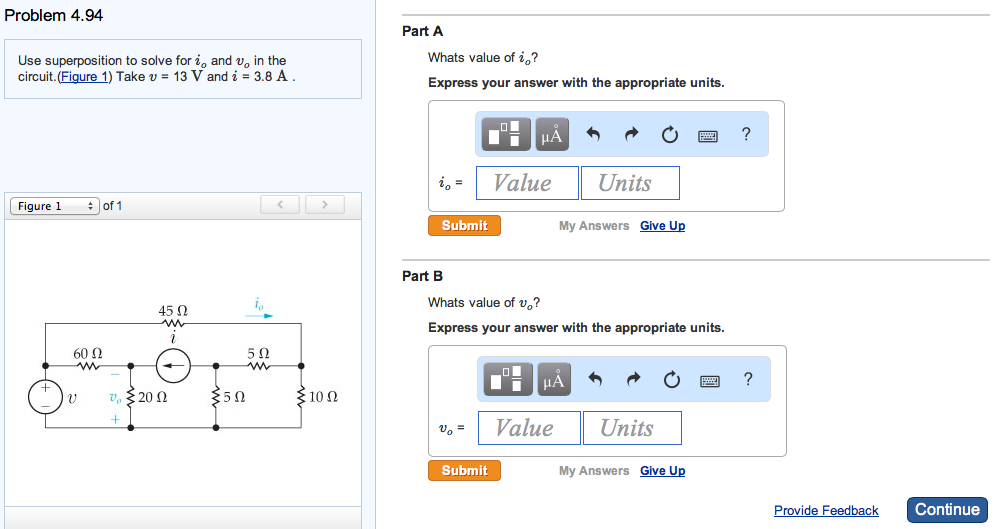 Solved Use superposition to solve for i0 and v0 in the | Chegg.com