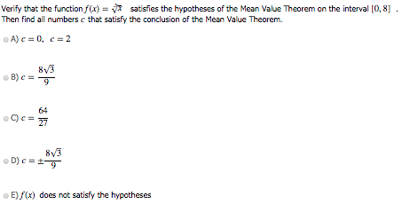 Solved verify that the function fa) satisfies the hypotheses | Chegg.com