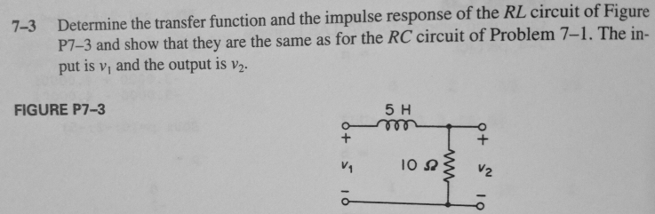 Solved Determine the transfer function and the impulse | Chegg.com
