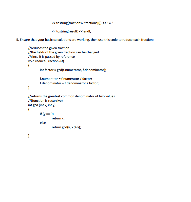 Solved Start with the program fractions.cpp Modify it to 1. | Chegg.com