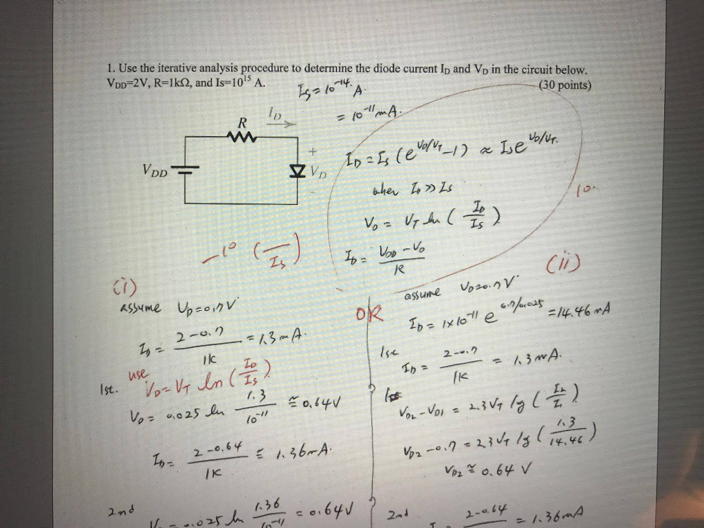 Solved 1 Use The Iterative Analysis Procedure To Determine